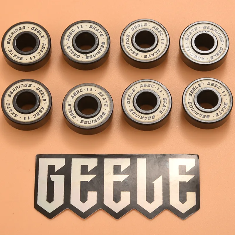GEELE Pro ABEC-11 Skateboard Bearings - High-Speed Double Roller ...