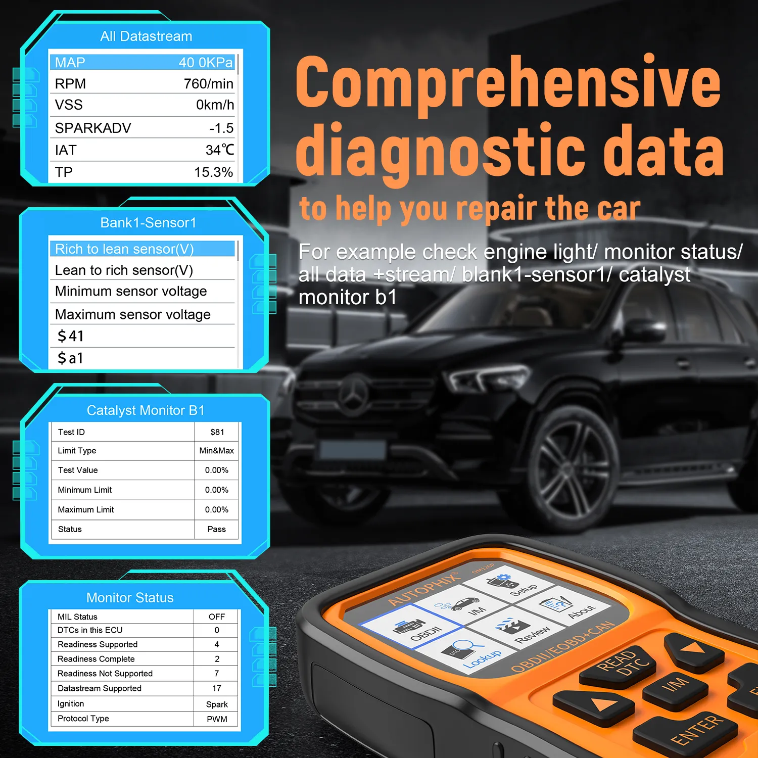 DHgate.com:OBD2 Scanner Autophix OM126P Diagnostic Tool Car Scanner ...