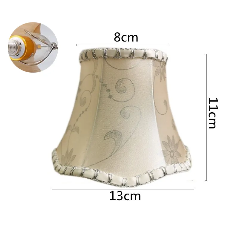 European Retro Style Chandelier Lamp Shade Cloth Wall Lamp Cover for ...