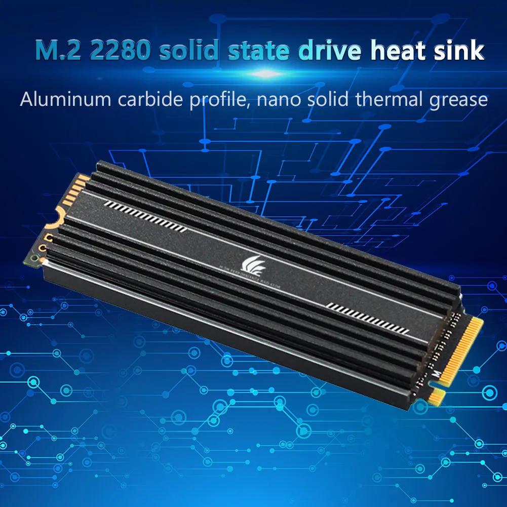 Aluminum M.2 SSD Heatsink Cooler 1 For Solid State Hard Drives, Thermal ...