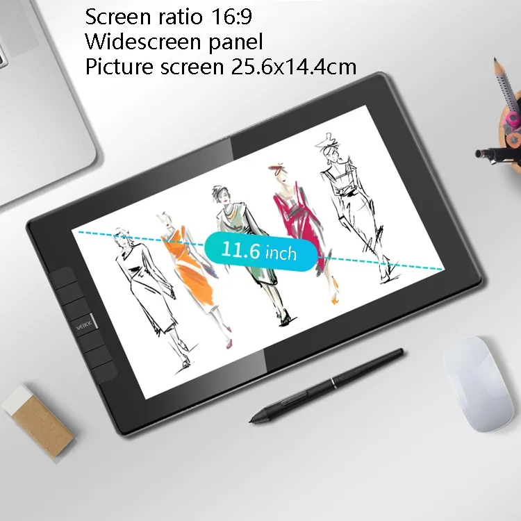 DHgate.com:VK1200 11.6" 8192 Pressure Digital Drawing Tablet, 5080 LPI ...