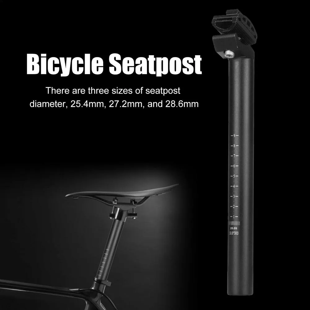 Aluminum Alloy Bicycle Seatpost 25.4/27.2/28.6 mm Diameter 11.8 in ...