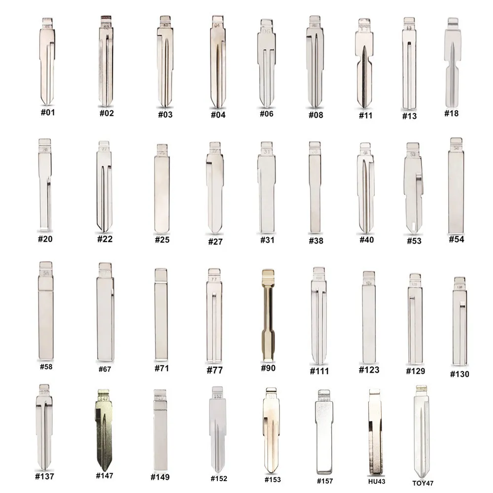 Metal Car Key Blank Flip Folding Blades with Pins for JMD VVDI KEYDIY ...