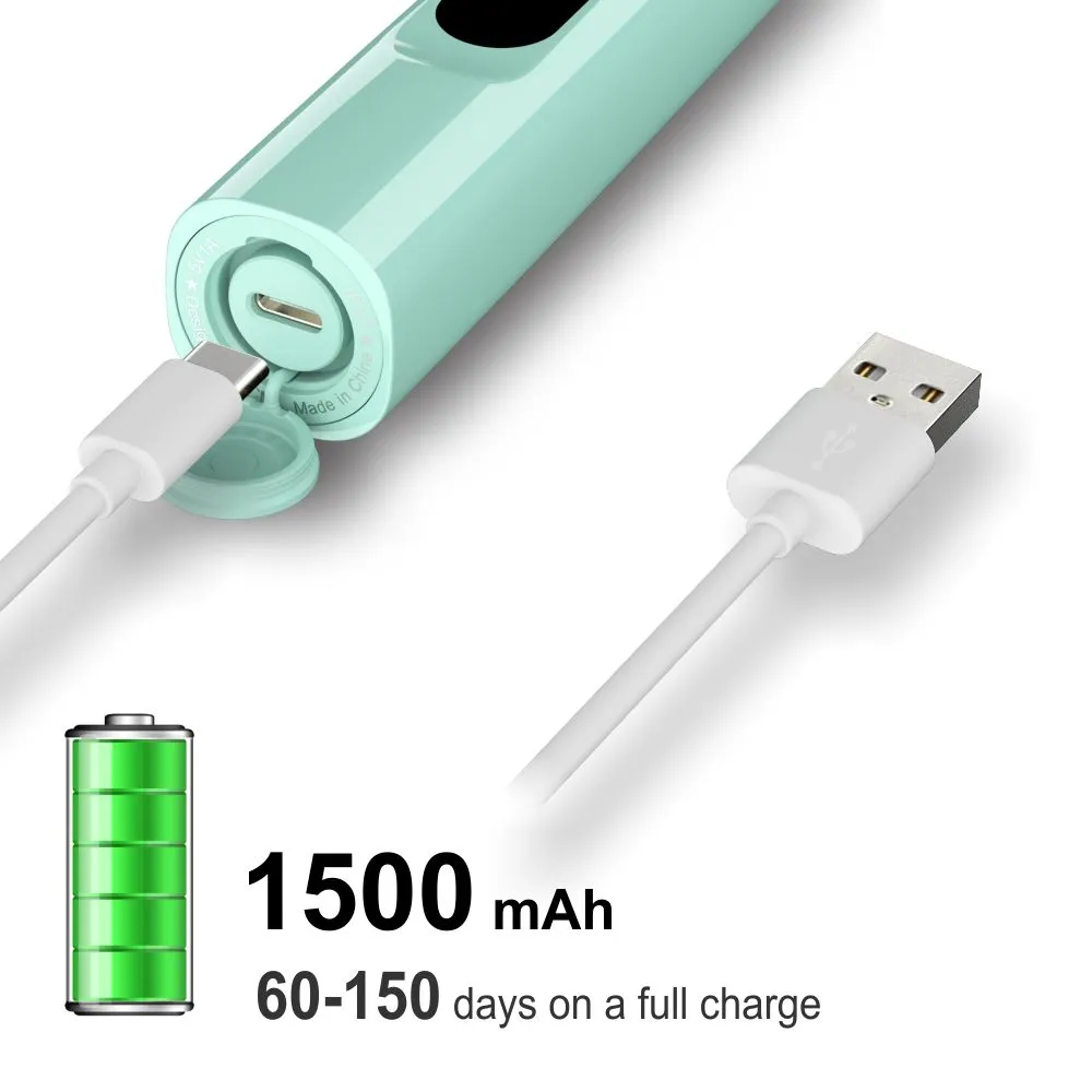 DHgate.com:Sonic Electric Toothbrush: Black Adult, Waterproof, 15 Modes ...