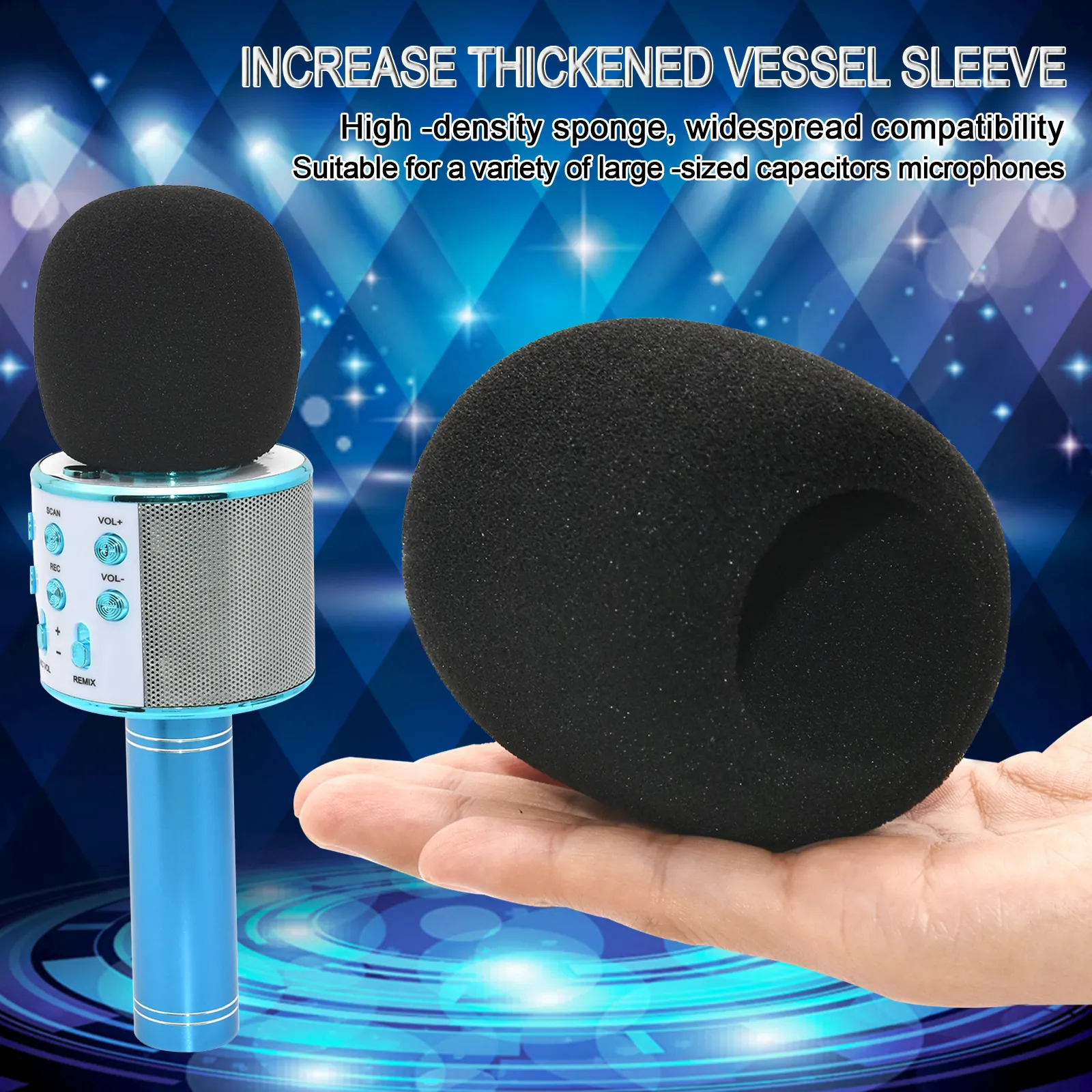Foam Mic Cover Handheld Microphone Windscreen Sponge Protective Cap ...