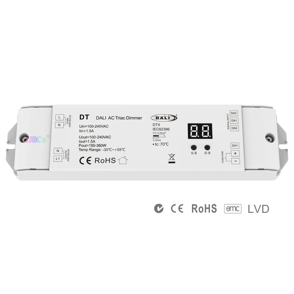Skydance DT 220V AC Triac DALI LED 600w Led Dimmer With Numeric Display ...