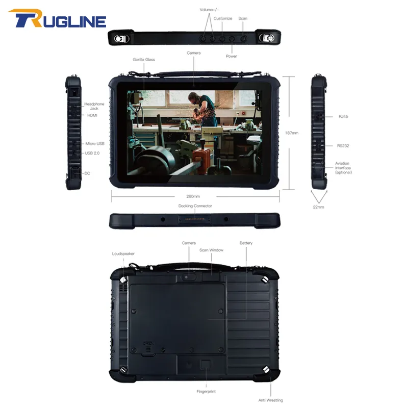 Industrial Rugged Waterproof Rugged Tablet Ip67 10 Inch, Windows 11 OS ...