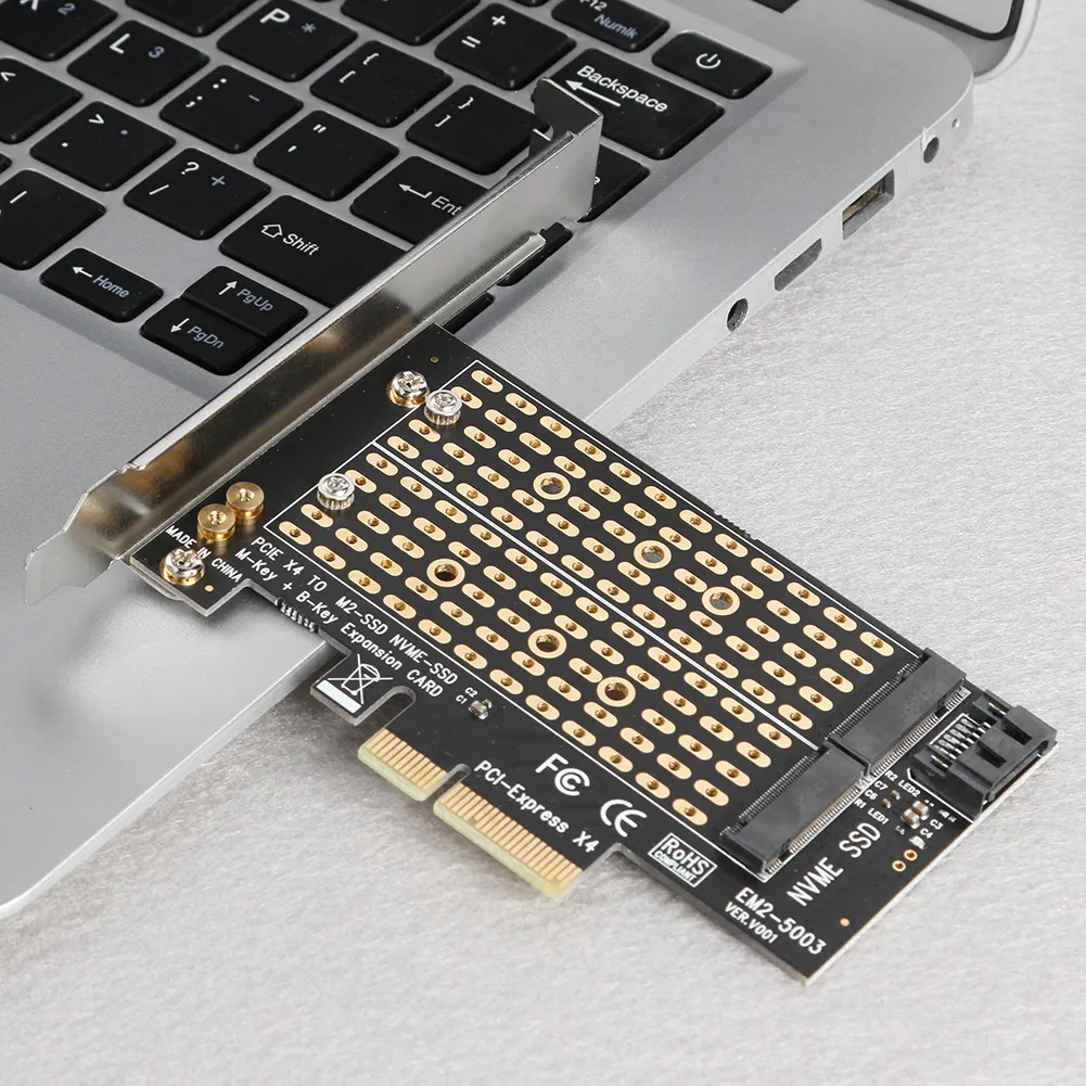DHgate.com:M.2 NVMe SSD PCIe Adapter, M Key and B&M Key SATA AHCI PCIe ...