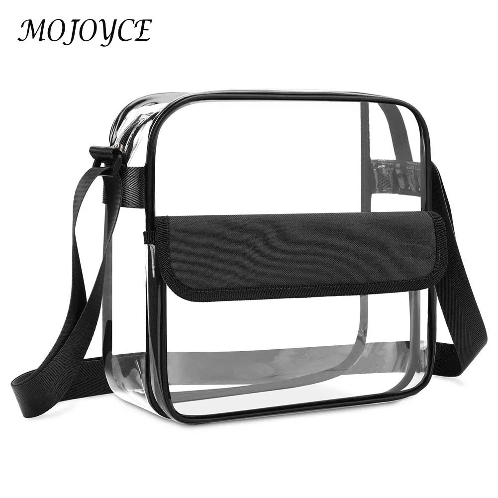 Transparent Unisex Adjustable Shoulder Crossbody Beach Travel Messenger ...