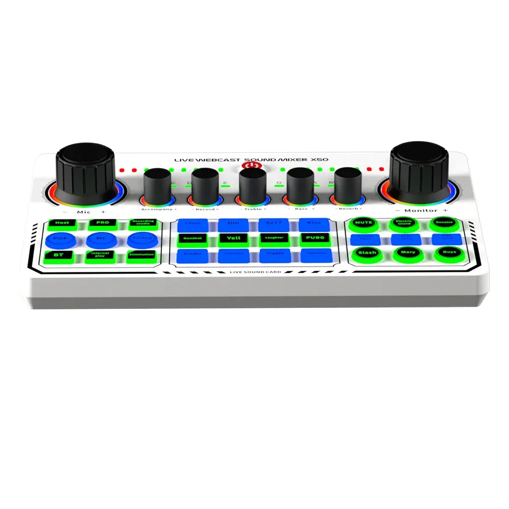 X50 Pro Studio Sound Card: Live Stream USB Audio Mixer for Games ...