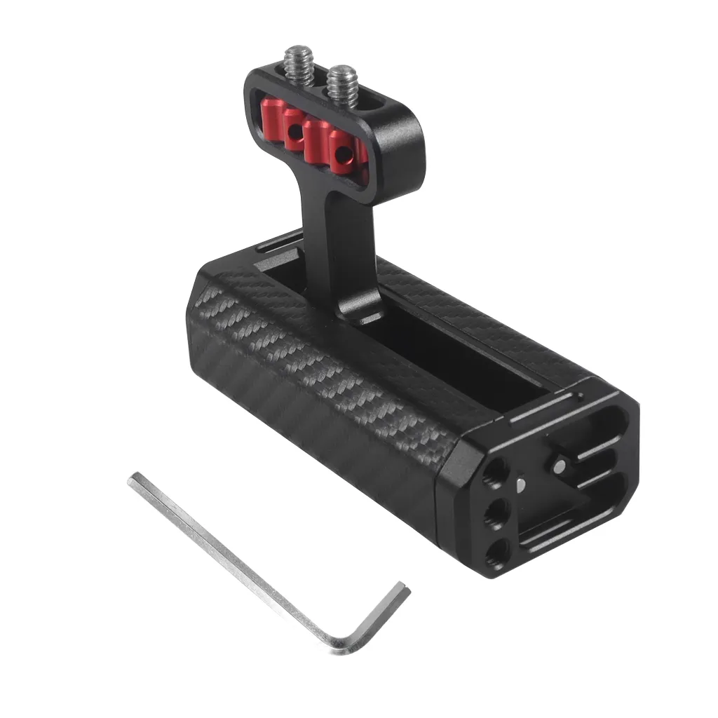 Universal Wooden Camera Side Handle Grip for DSLR Rig - Mic & Light ...
