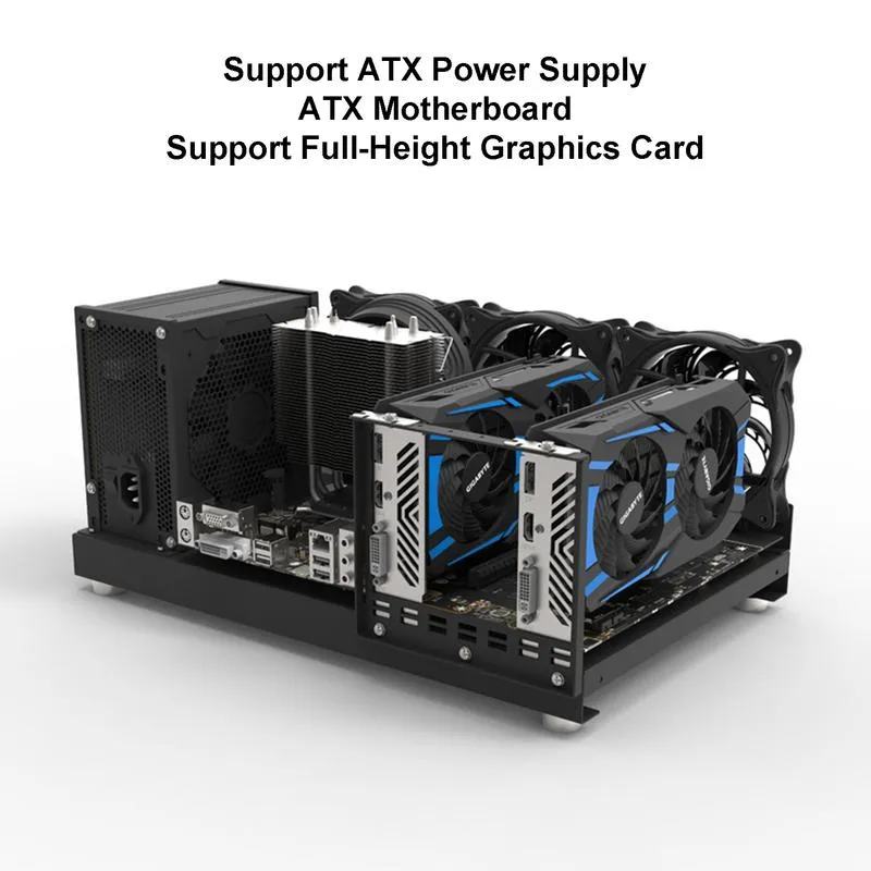 DIY Computer Motherboard Case Rack Personality ATX/M ATX/ITX Open ...
