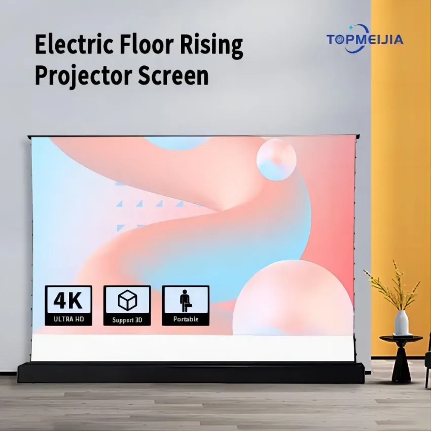 DHgate.com:72 Inch White Projection Screen 16:9 Portable Floor Rising ...