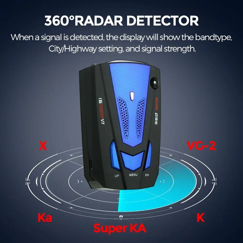 Car Camera Radar Detector & Digital Speedometer Cars: 360° Full ...