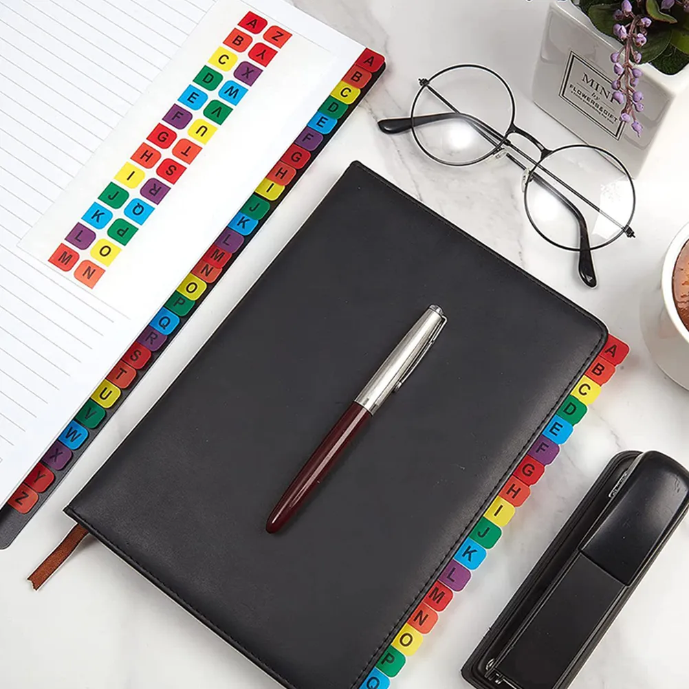 Notebook Sticky Tabs Alphabetical Index Dividers 40 Sheets Of Self ...