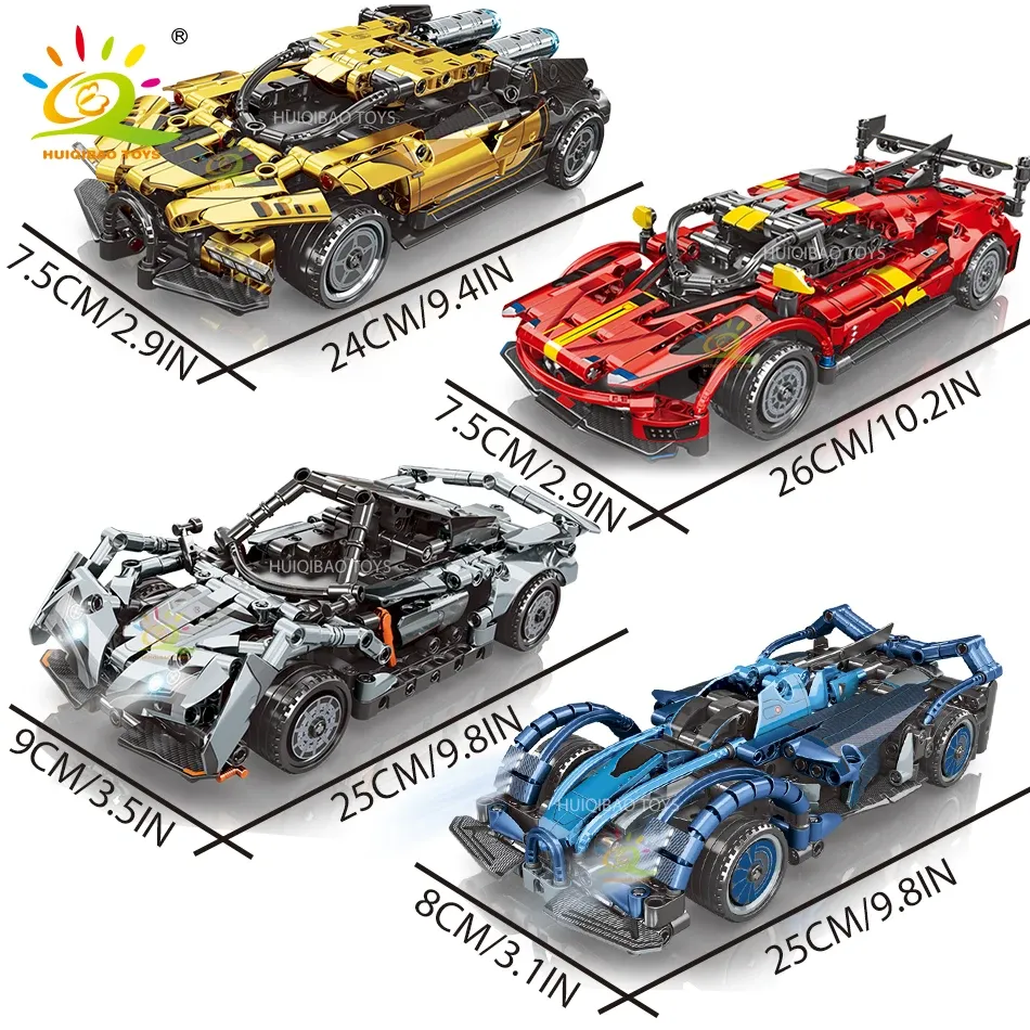 HUIQIBAO City Technical Racing Car Building Blocks Toy for Kids ...