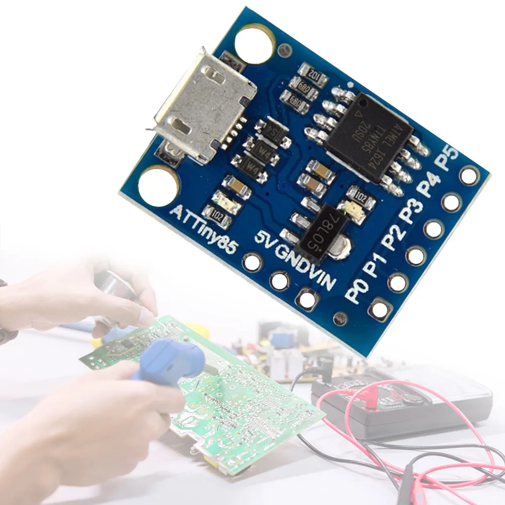 Attiny85 Digispark Kickstarter Development Board, DC 5V Mini Attiny85 ...