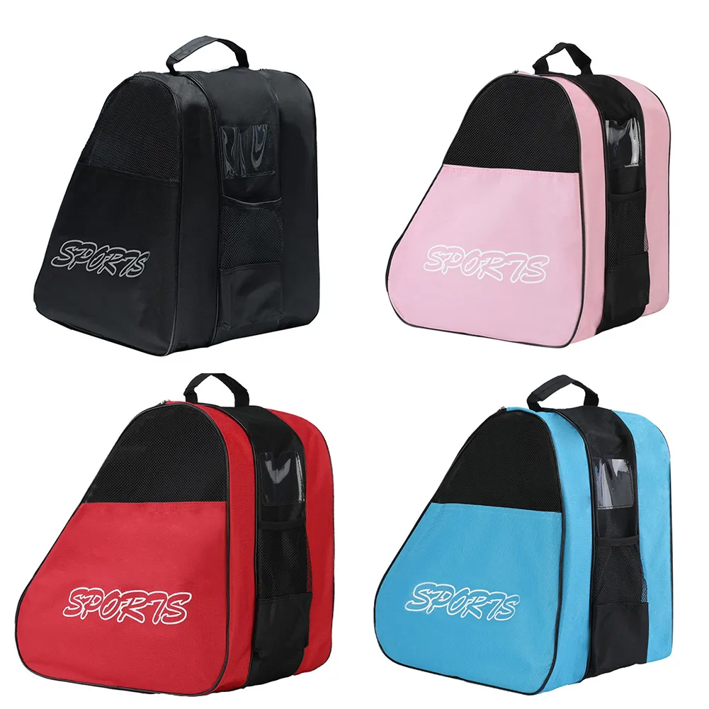Durable Wheeled Ice Skating Bag with Three-Layer Storage for Ice Skates ...