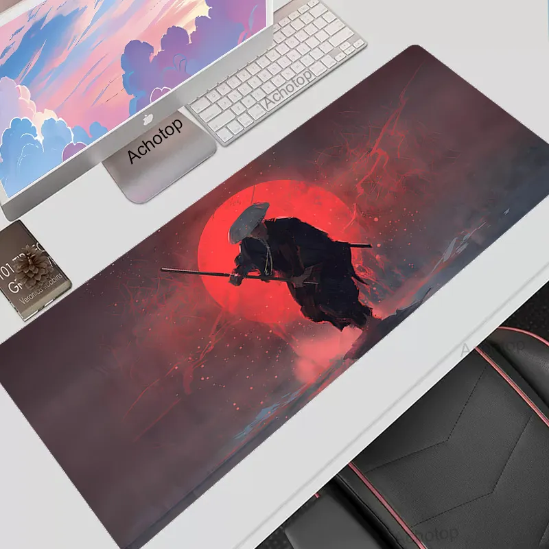 Japanese Samurai Large Mouse Pad 39.4 × 21.7 in XXL Desk Mat for Gaming ...