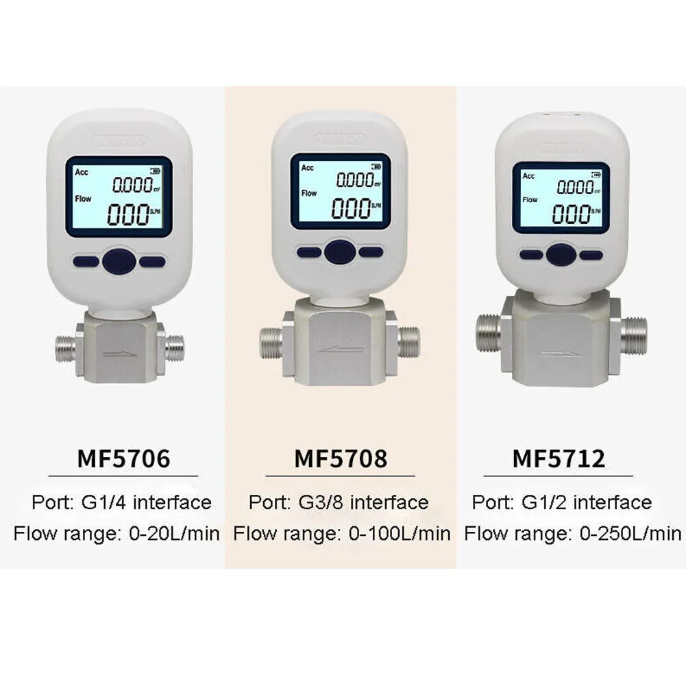 Digital Gas Flow Meter MF5706/MF5708/MF5712 Air, Nitrogen, Oxygen Flow ...