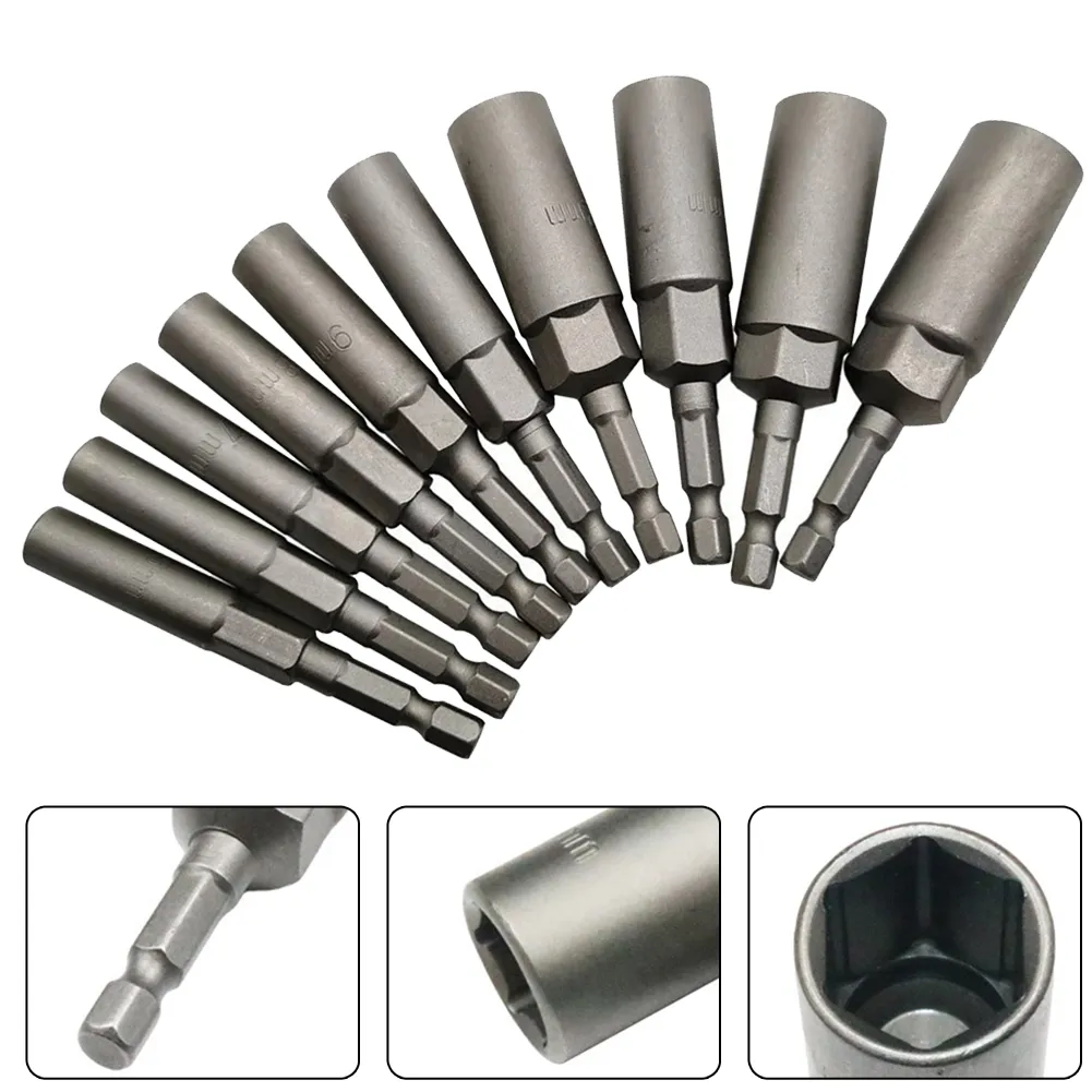 Pro Socket Adapter Set 5.5-14MM, Chrome Vanadium Steel, Hex Sockets Hex ...