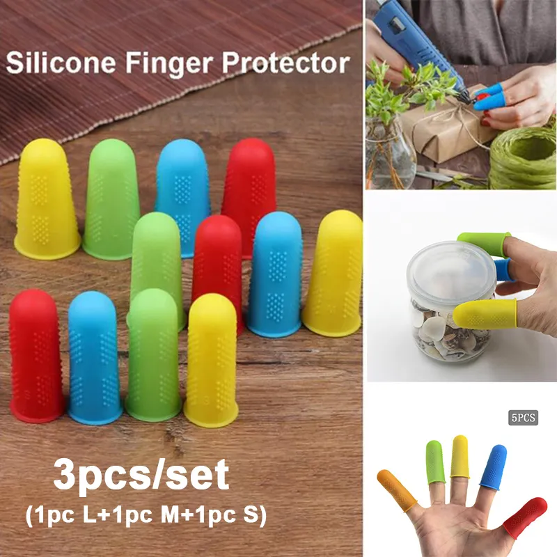 DHgate.com:Silicone Finger Protectors 3Pcs: Anti-Cut, Heat-Resistant ...