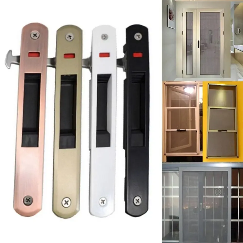 Sliding Closet Door Safety Lock Hook Type Door Handle Lock, Embedded ...