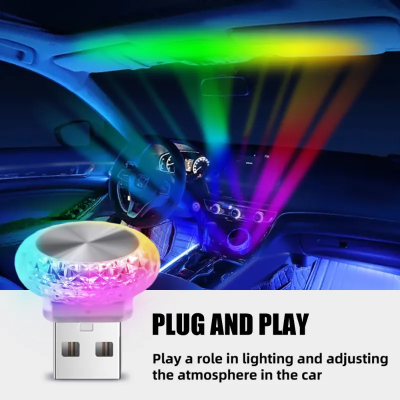 DHgate.com:2024 UpgradedCar Interior Lights, Mini USB LED Night ...