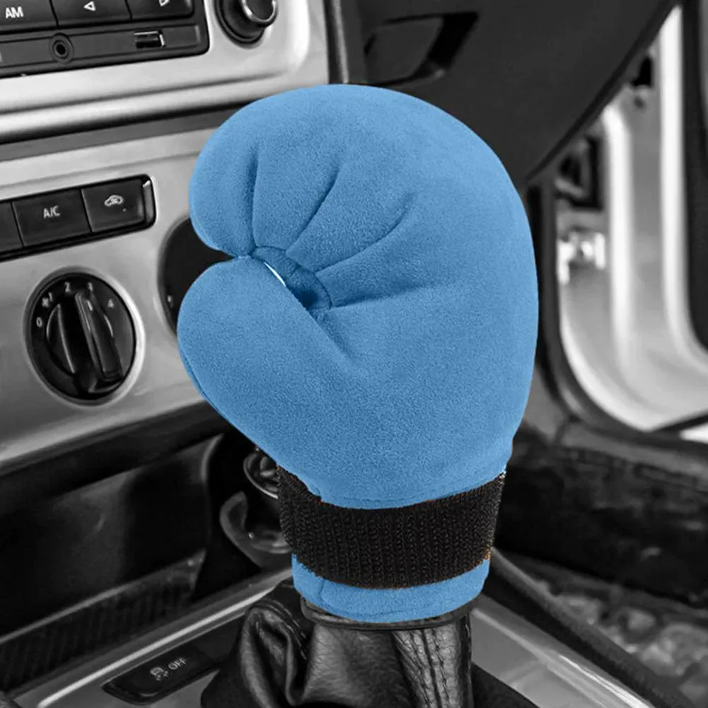 Car Gear Shift Cover Plush Gear Handle Collar Thickened Gloves Cover ...