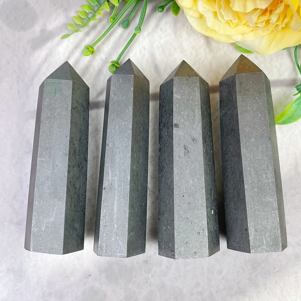 Natural Shungite Crystal Point Tower: Healing Gemstone for Chakra, Meditation & Home Decor from ...