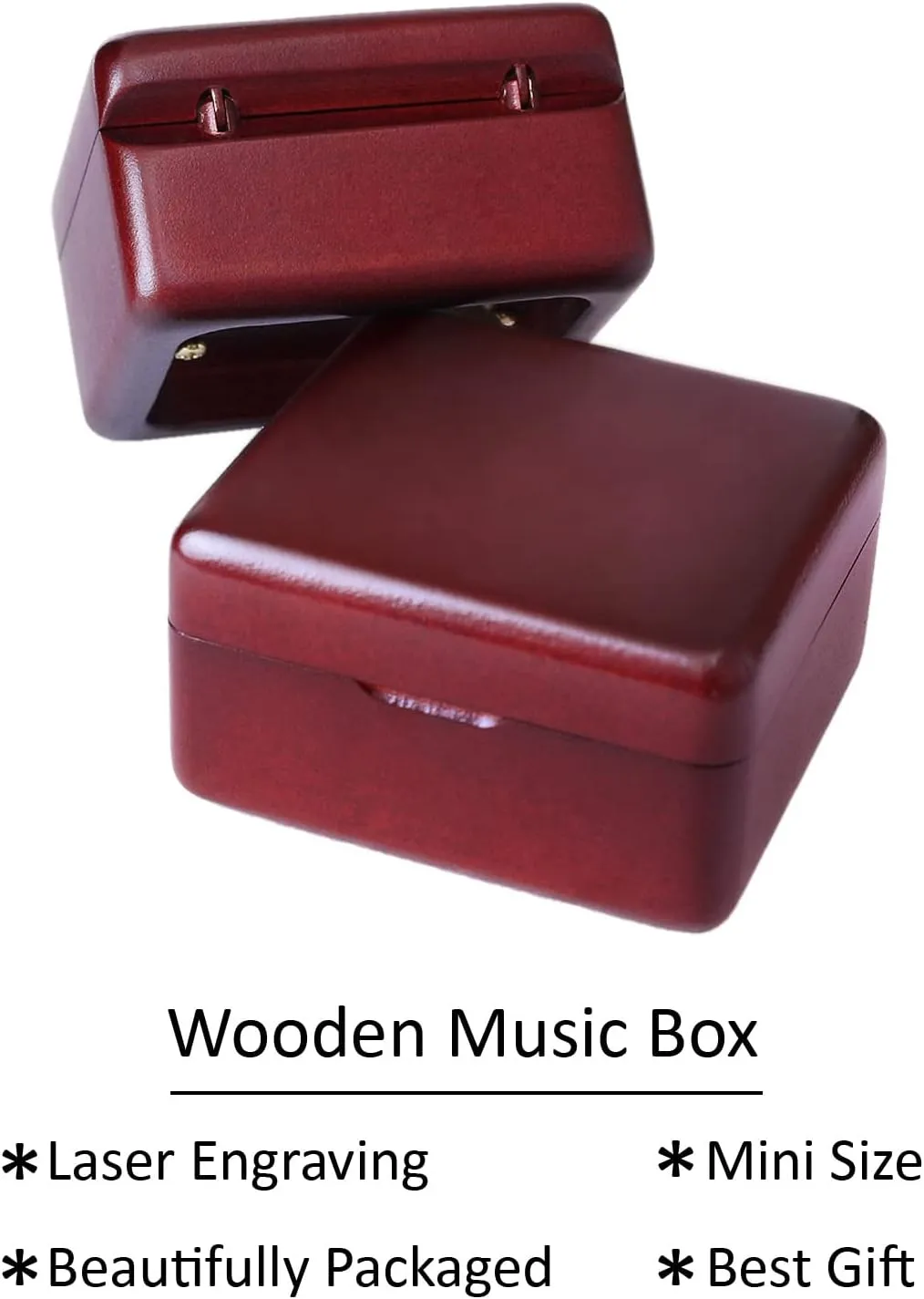 Coldplay Music Box - Solid Wood, Wine Red Finish, Yellow Theme ...