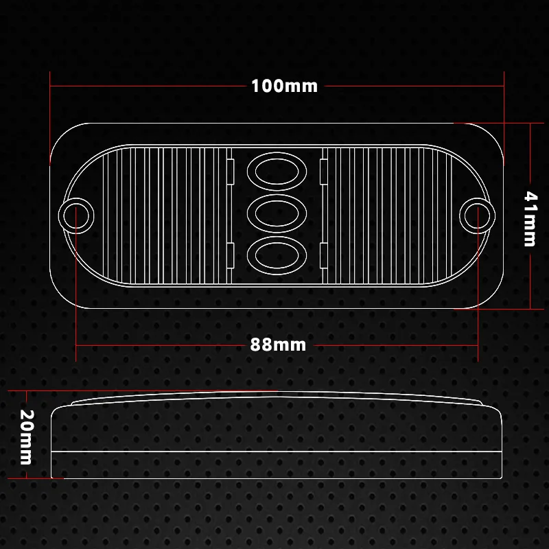 Ultra Bright Square LED Side Marker Lights for Trucks, Trailers, RVs ...