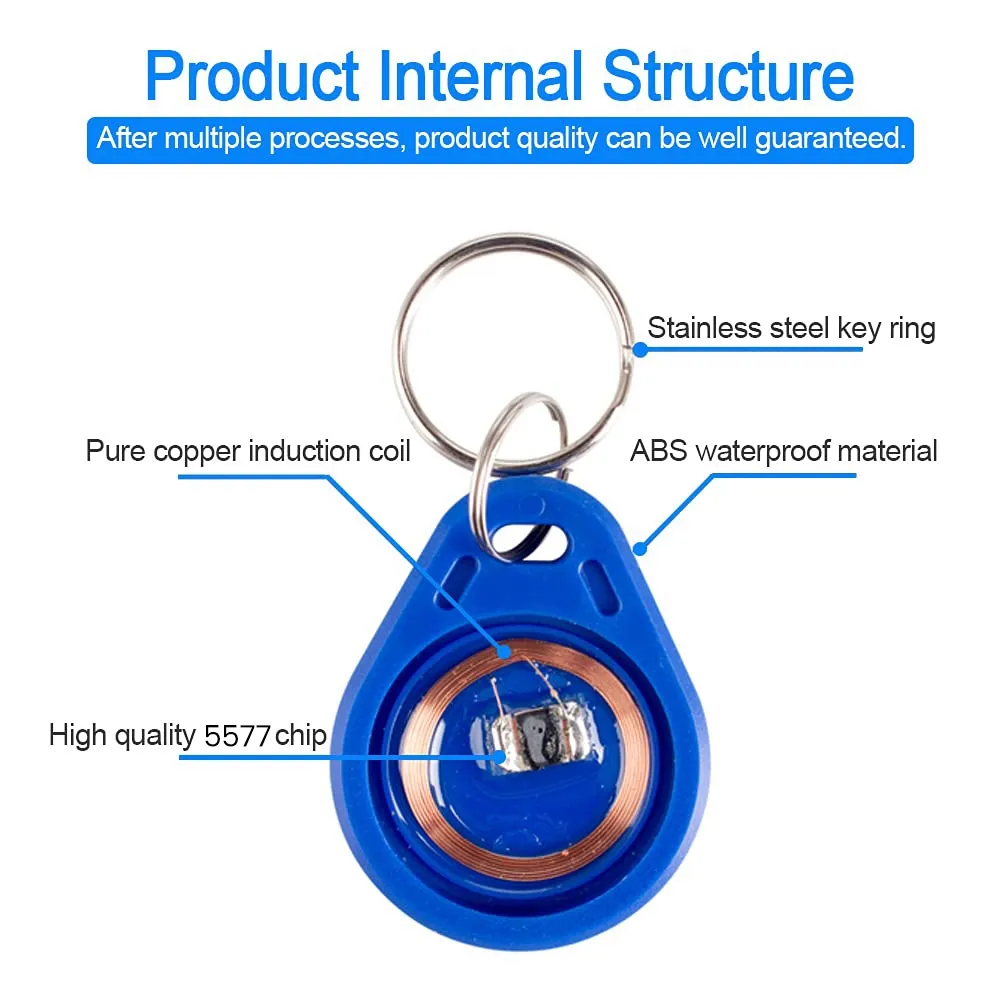 Writable 125KHz RFID Key Cards Rewritable T5577 Universal ID Tags For ...