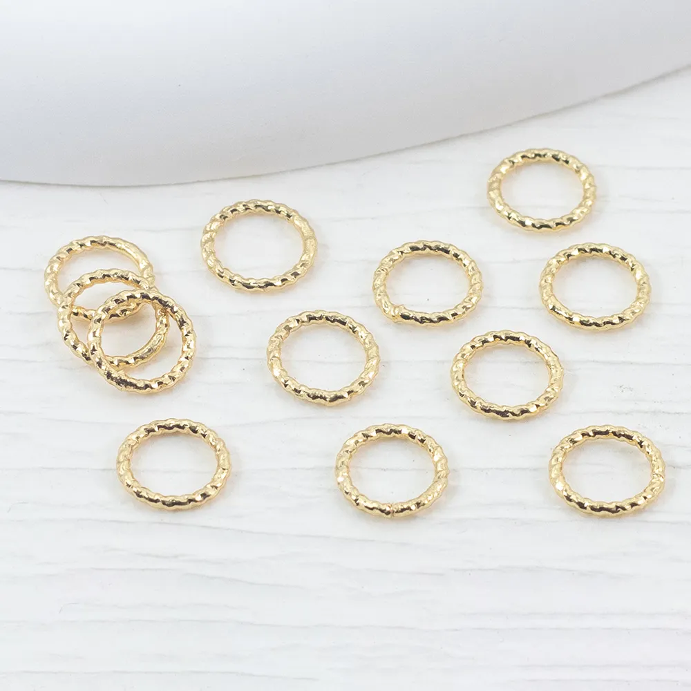 Twisted Rope Brass Jump Rings for Jewelry Making Repair Connectors 4mm ...
