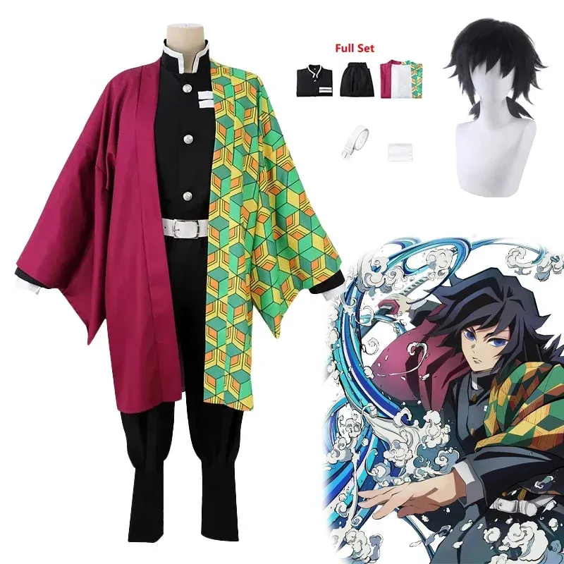 Anime Tomioka Giyuu Cosplay Kostüm Kimetsu No Yaiba Cosplay Üniforma ...