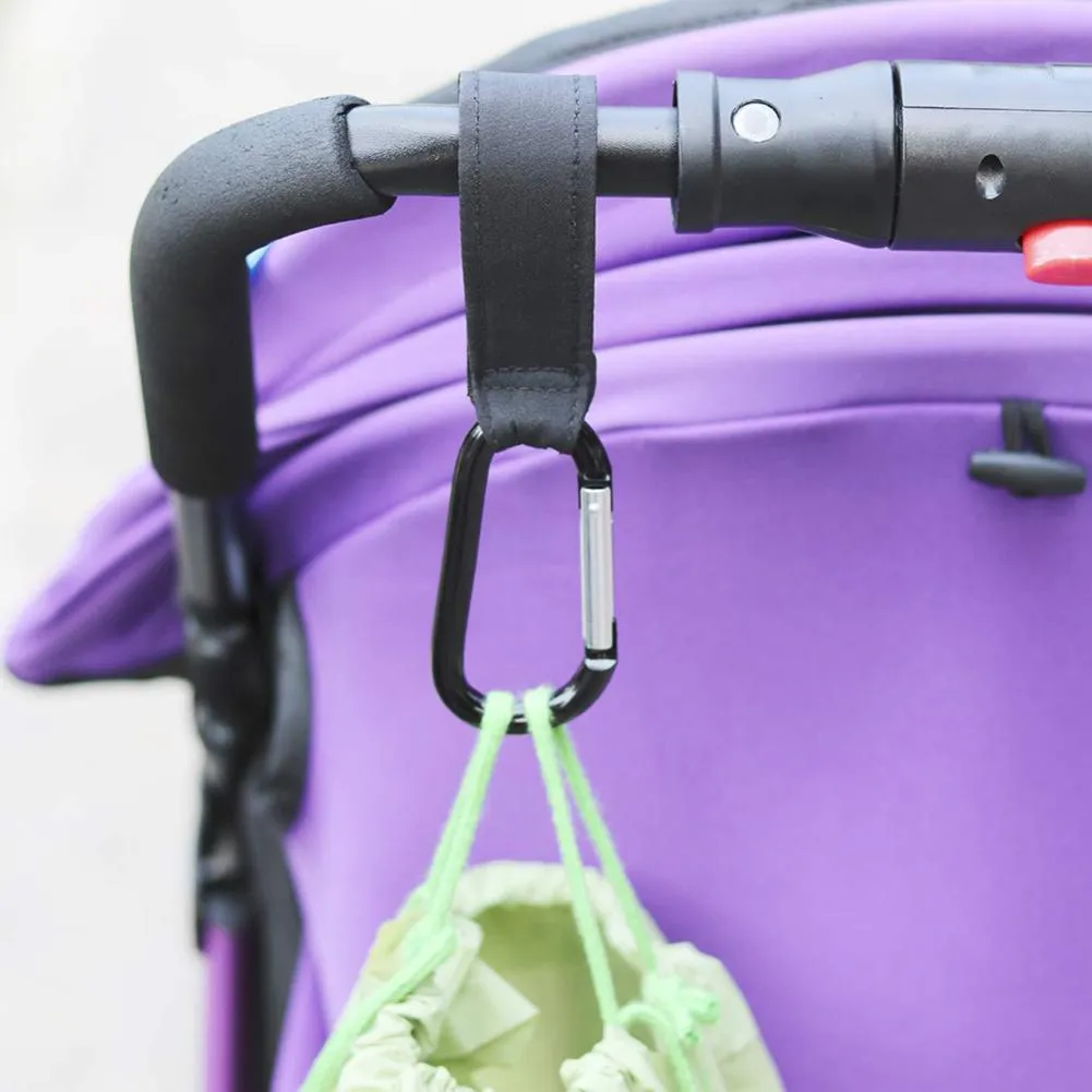 Stroller Hanger Hooks Metal and Cloth Baby Carriage Accessories with ...