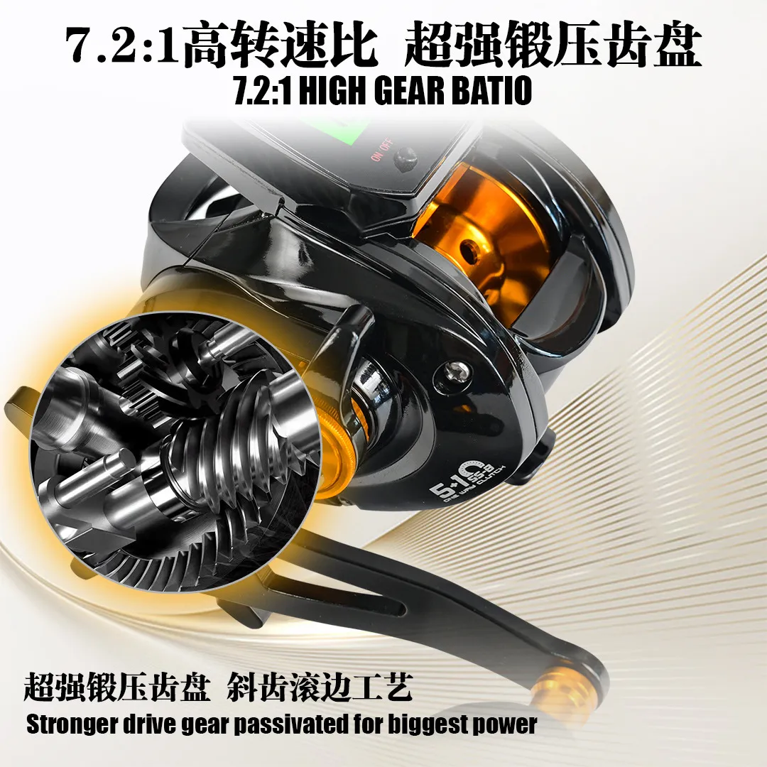 2024Digital Display Fishing Reel with Water Droplet Bite Alarm and ...