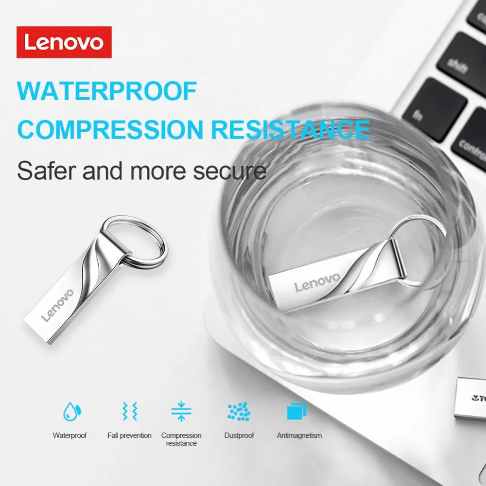 Lenovo USB Flash Drive Metal Pen Drive 128GB 256GB 512GB 1TB 2TB Memory ...