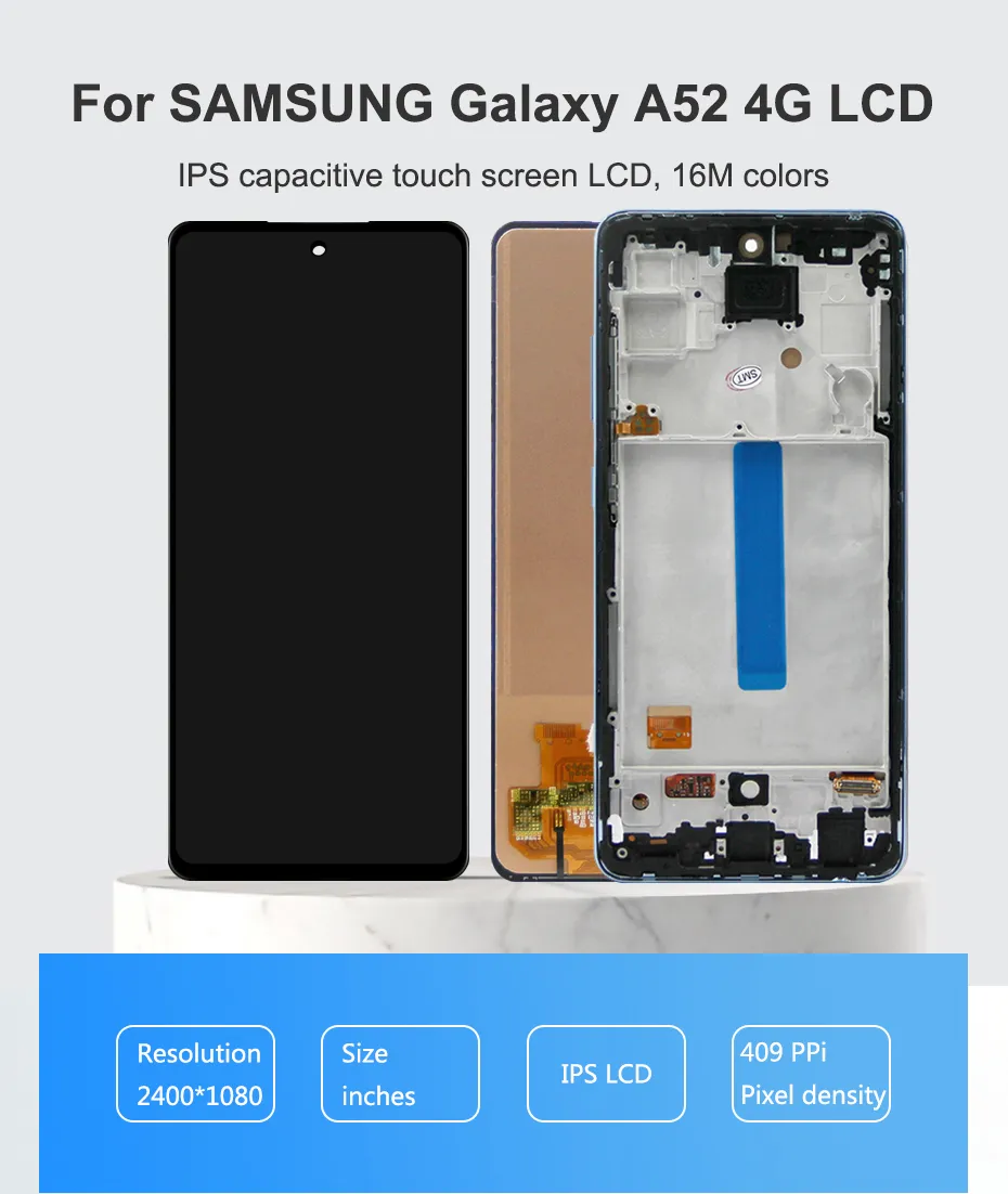 5 in A52 4G Display Screen Assembly with Frame for Samsung Galaxy A52 ...