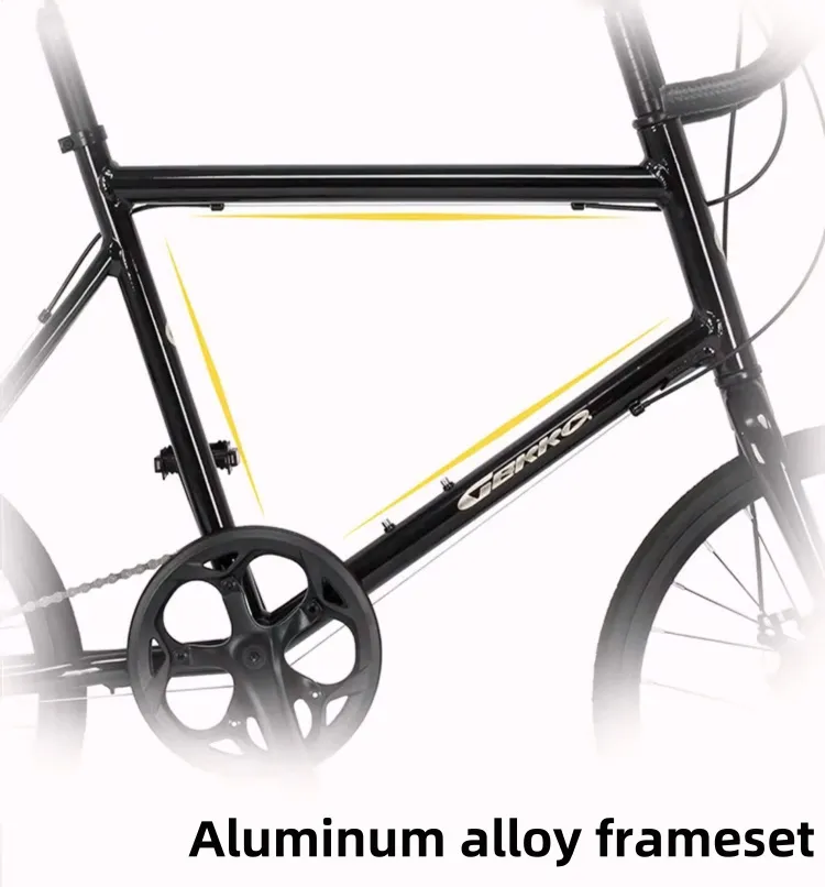 8 Speed Mini Road Bike: Portable Adult Bicycle with Double Disc Brakes ...
