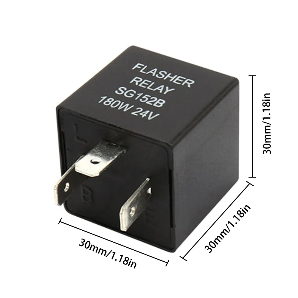 2-Pack SG152B 12V/24V Automotive Flashing Relay Module 3-Pin Normally ...