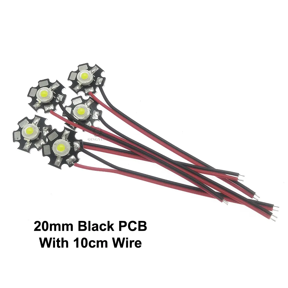 DHgate.com:High Power Pre-soldered LED Diodes - 5pcs 1W/3W with 20mm ...