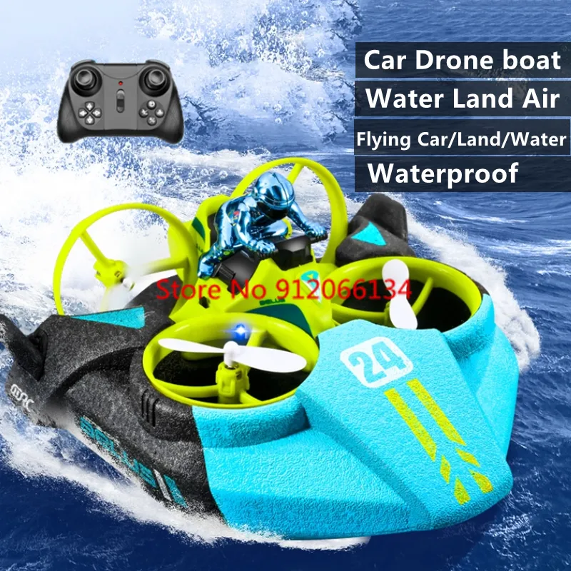 3-in-1 Amphibious RC Drone: Air, Land, and Water Remote Control ...