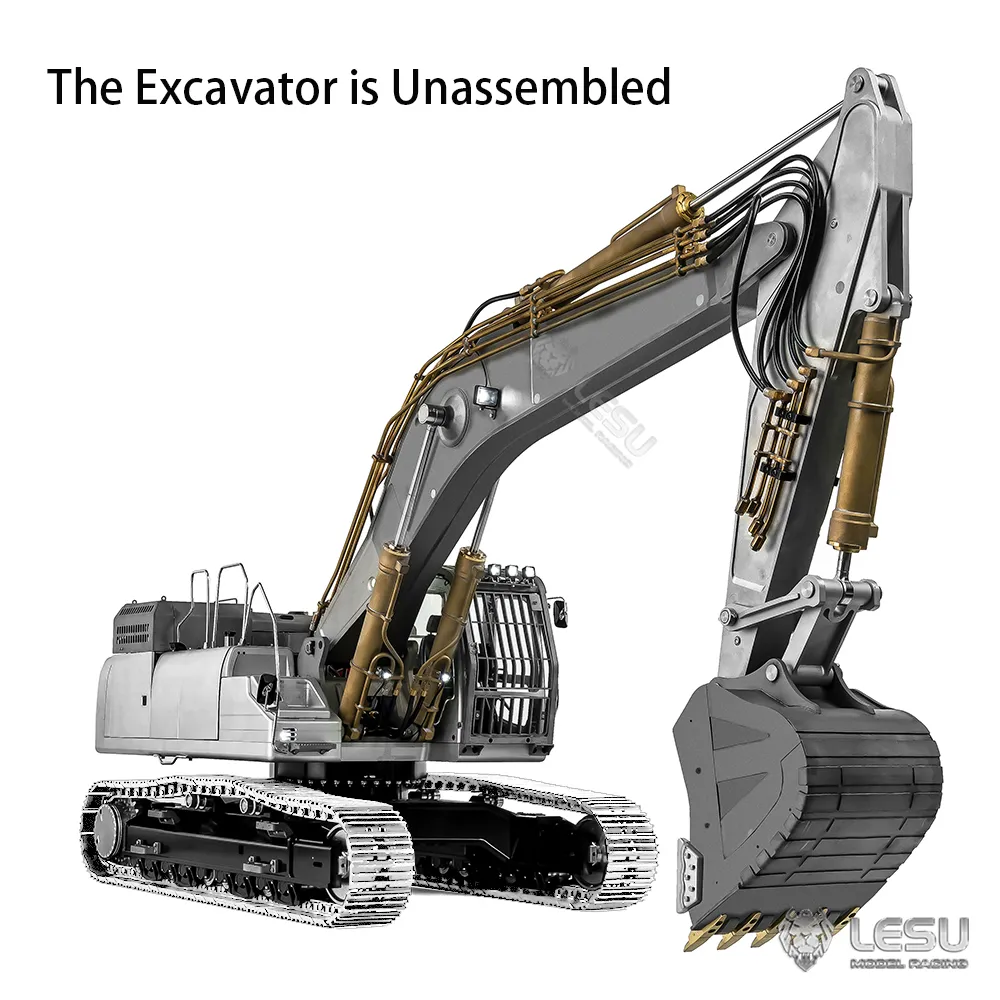LESU 1/14 SK500L RC Hydraulic Excavator Metal Radio Control Unpainted ...