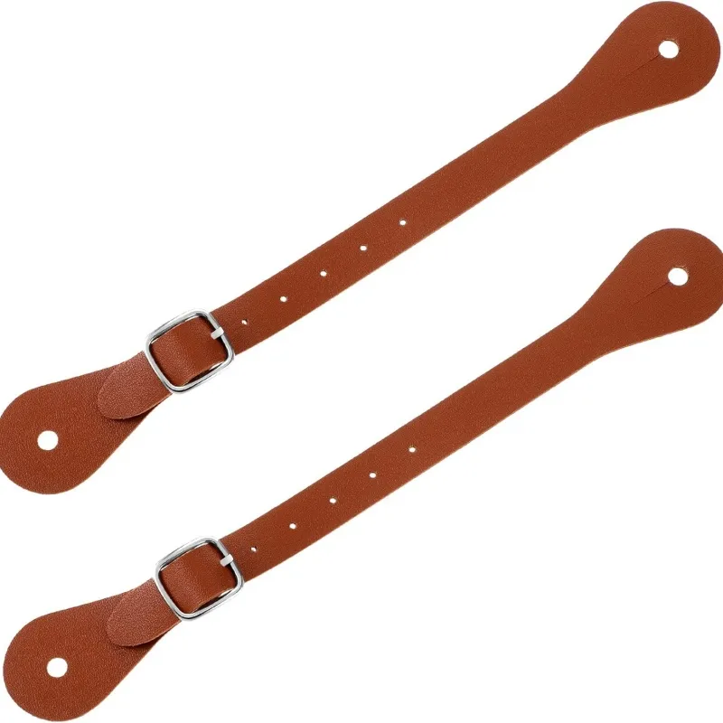 Premium Adjsutable Leather Single-Ply Spur Straps for Western Riding ...