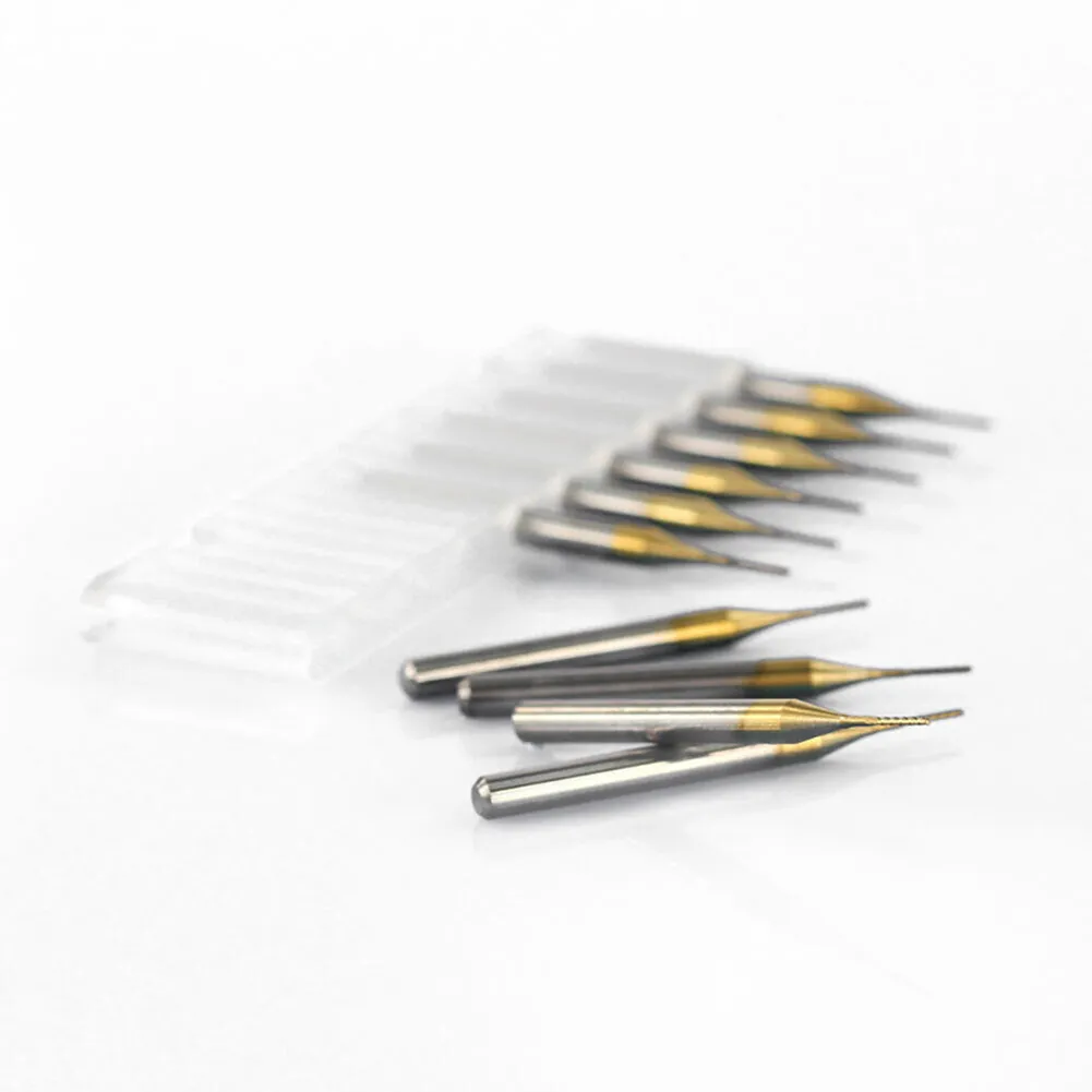 Carbide CNC Router Bits 1mm Cutting Edge 1/8 Shank End Mill Set for PCB ...