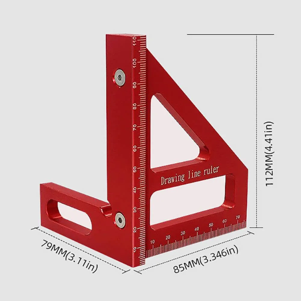 Pro Aluminum Alloy Inch Miter Triangle Ruler Carpenter s Hand Tool