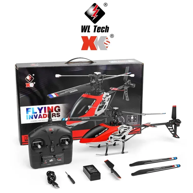4-Channel RC Helicopter, 2.4Ghz Remote Control Aircraft, Single-Blade ...