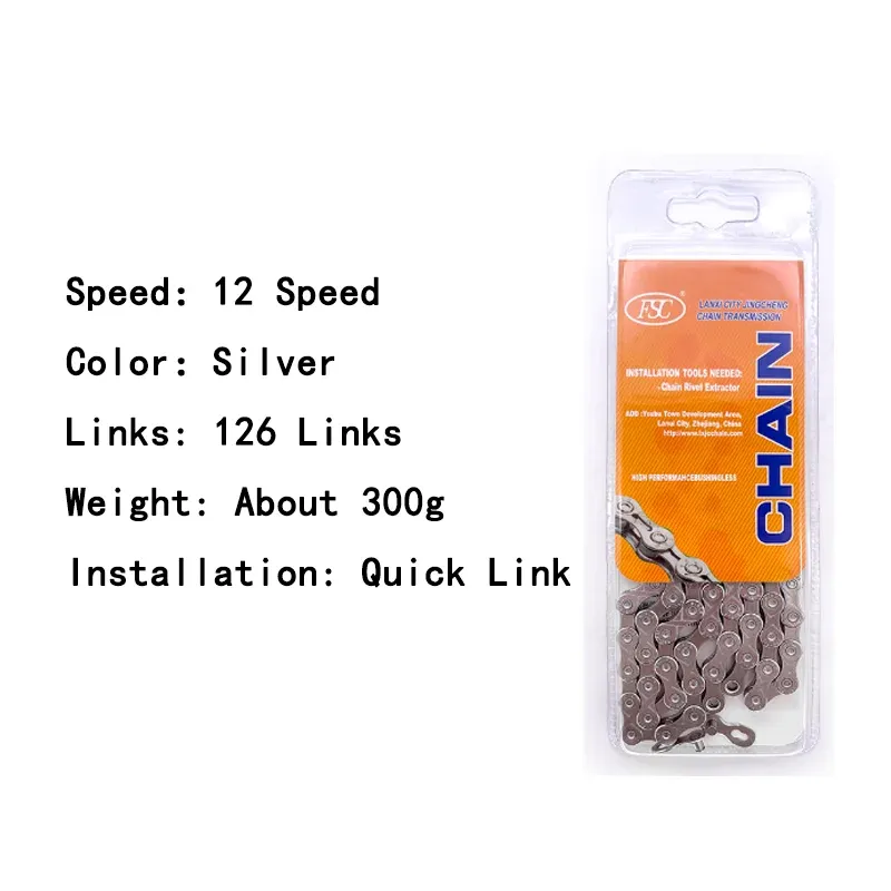 DHgate.com:FSC Ultralight Bike Chain: 6-12 Speed Bicycle Chain w/ 116 ...