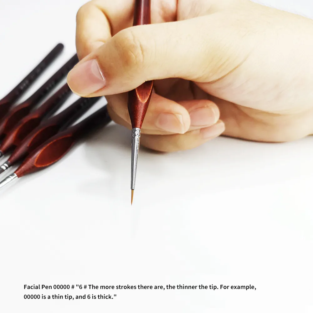 Miniature Paint Brush Set: Line Drawing Pens, Wooden Model Painting ...